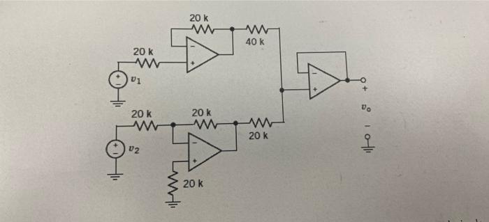 Solved Find the relationship between Vo, V1 and V2, with it | Chegg.com