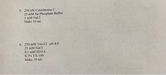 Indicate how (how much chemicals, how much water; | Chegg.com
