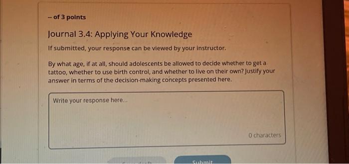 Solved Journal 3.4: Applying Your Knowledge If submitted, | Chegg.com
