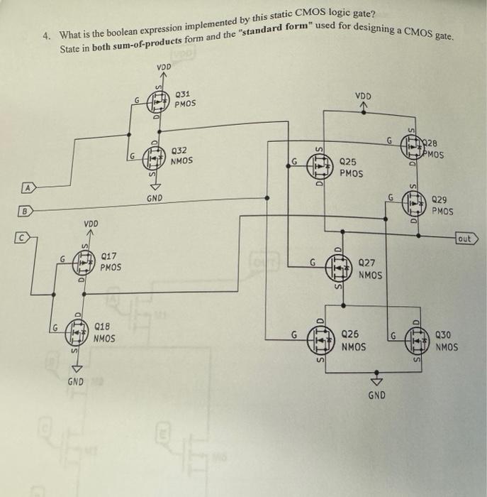 Solved 4. What is the boolean expression implemented by this | Chegg.com