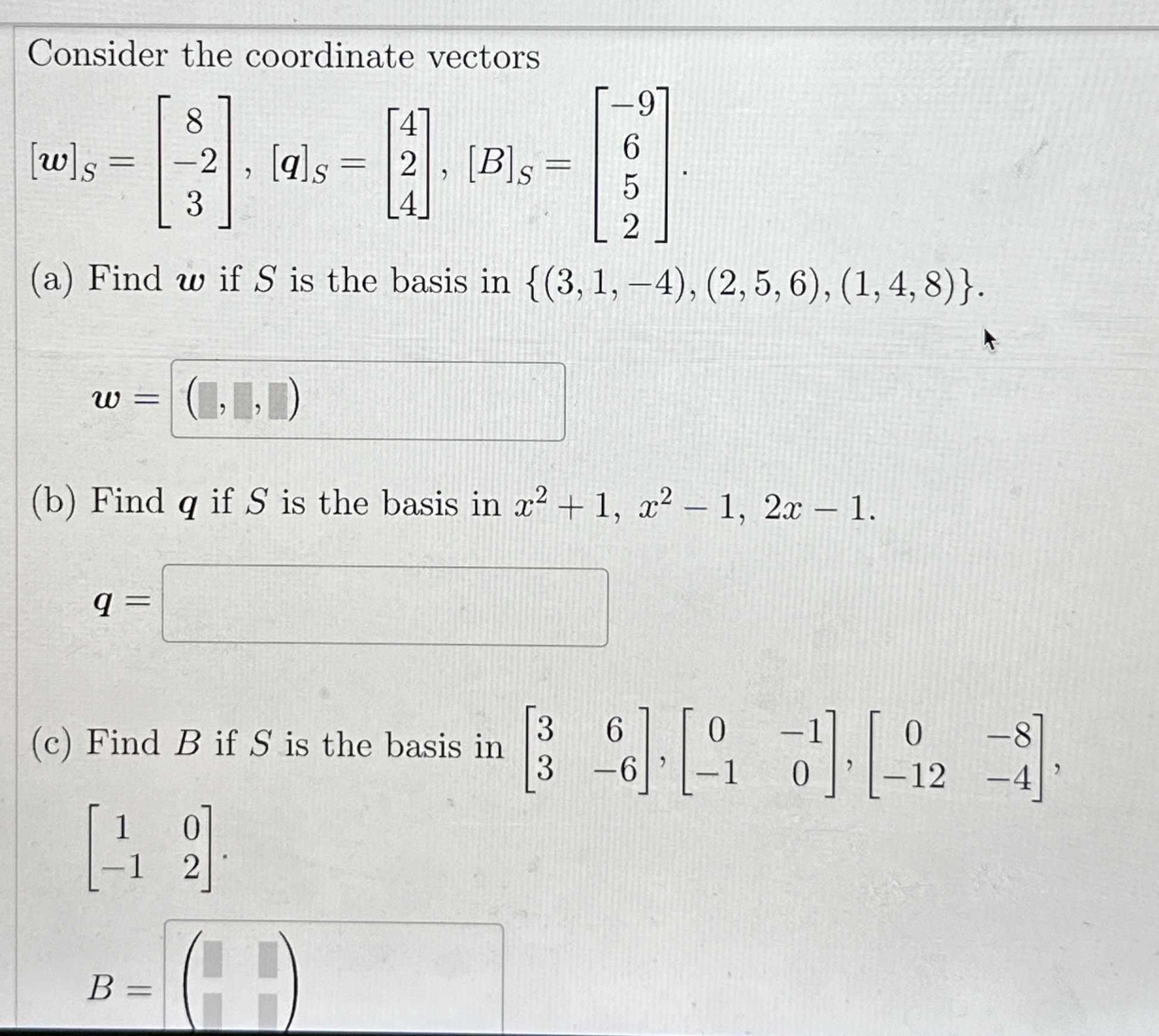 Solved Consider the coordinate | Chegg.com