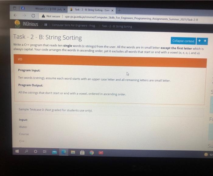 Solved 1 х (14) Messenger Facebook Task-2 - B: String | Chegg.com