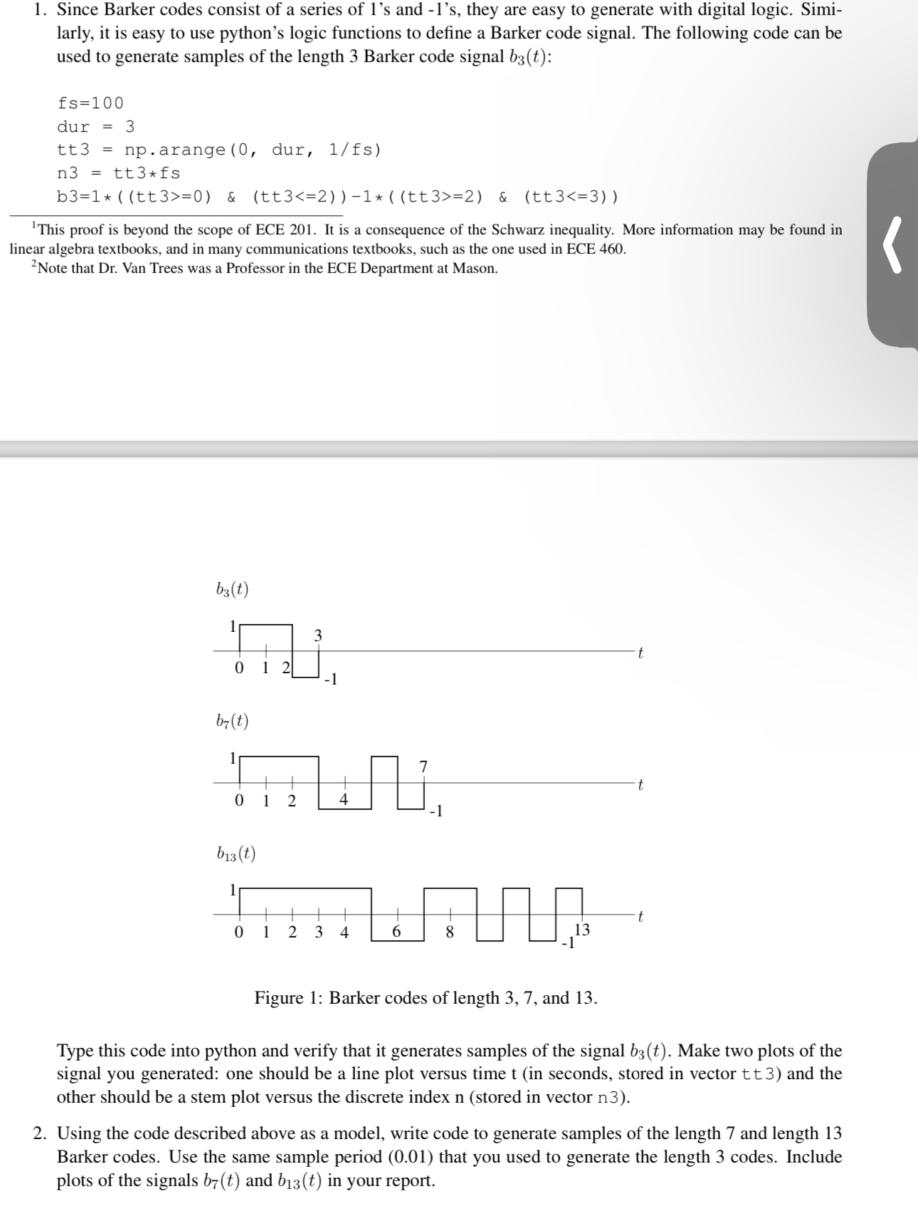 Solved Since Barker Codes Consist Of A Series Of 1s And 