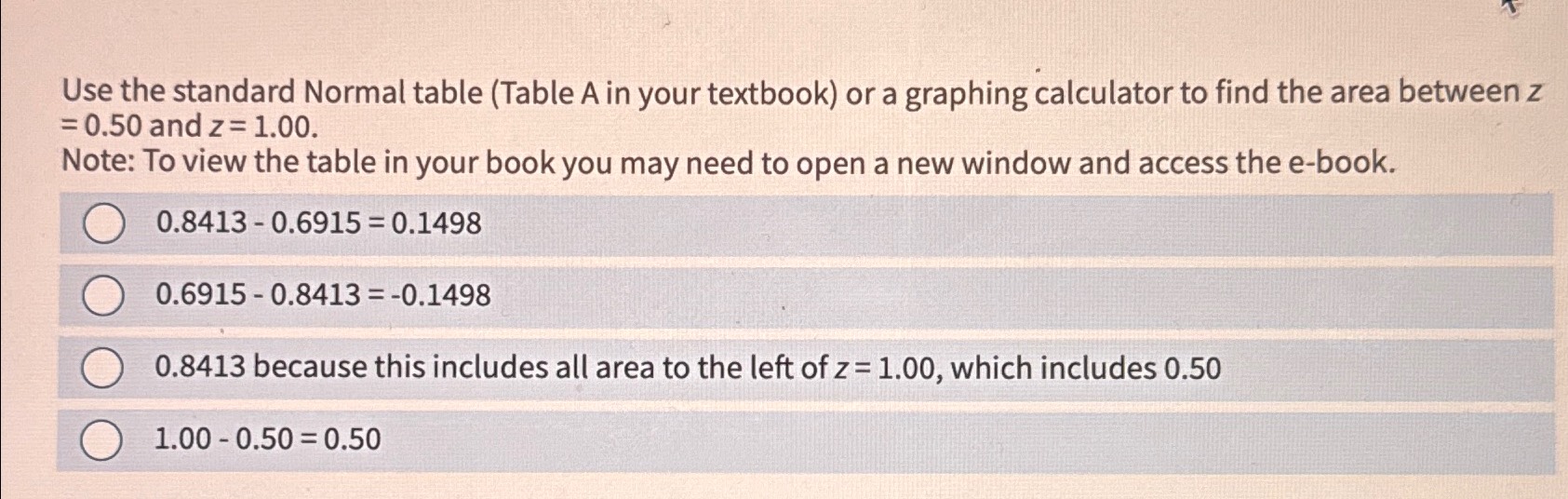 Solved Use the standard Normal table (Table A in your | Chegg.com