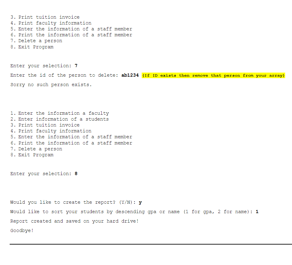 Solved public class FinalProject \{ public static void | Chegg.com