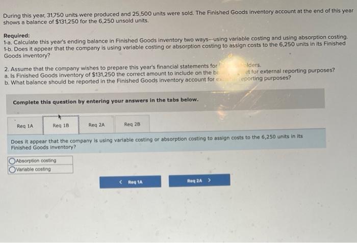 Solved I Exercise 6-13 Inferring Costing Method; Unit | Chegg.com