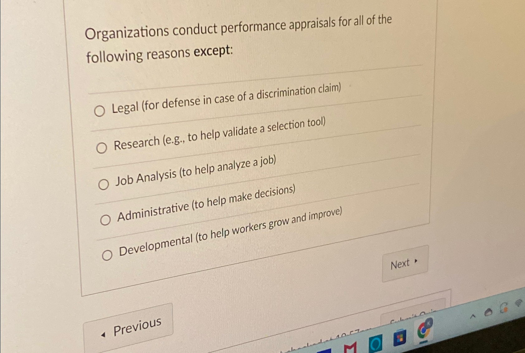 Solved Organizations conduct performance appraisals for all | Chegg.com