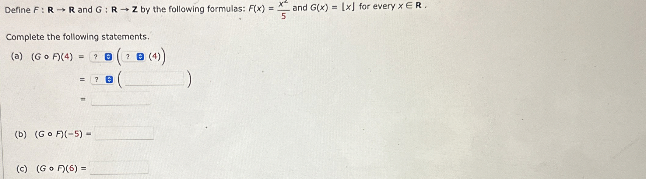 Define Fr→r ﻿and Gr→z ﻿by The Following Formulas 