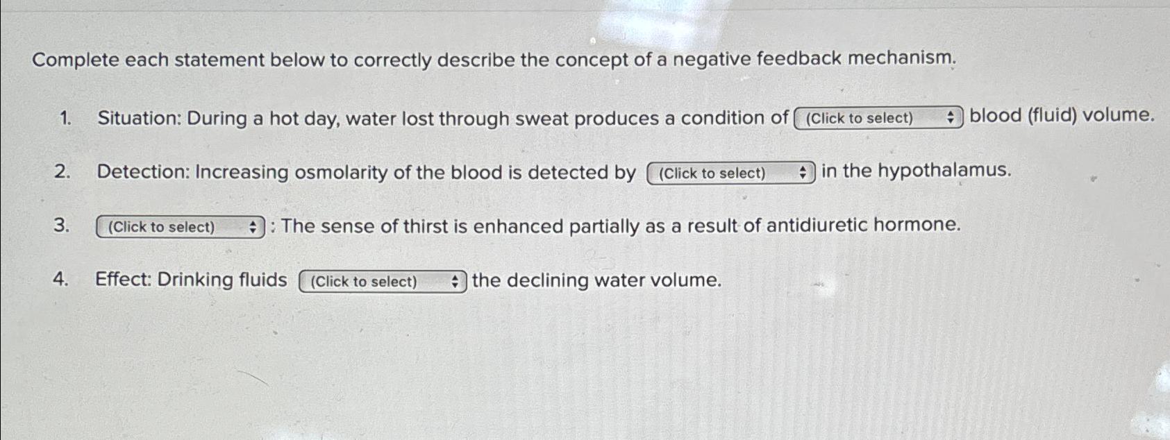 Solved Complete each statement below to correctly describe | Chegg.com