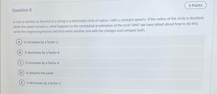 Solved A rock is whirled on the end of a string in a | Chegg.com
