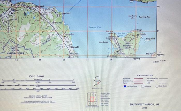 Solved 3. What are the latitude coordinates along the | Chegg.com