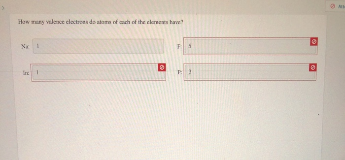 Solved Ø Atte How many valence electrons do atoms of each of | Chegg.com