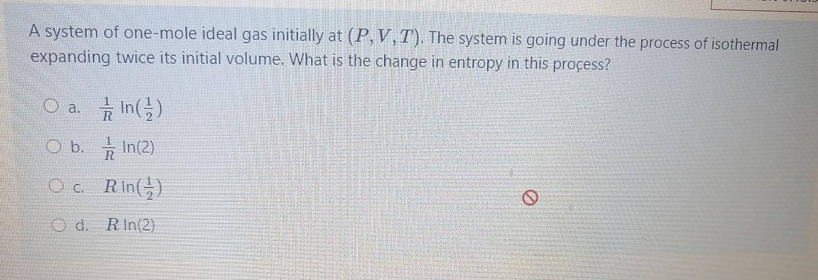 Solved A system of one-mole ideal gas initially at (P,V,T). | Chegg.com