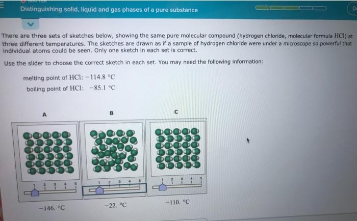Solved Distinguishing solid, liquid and gas phases of a pure | Chegg.com