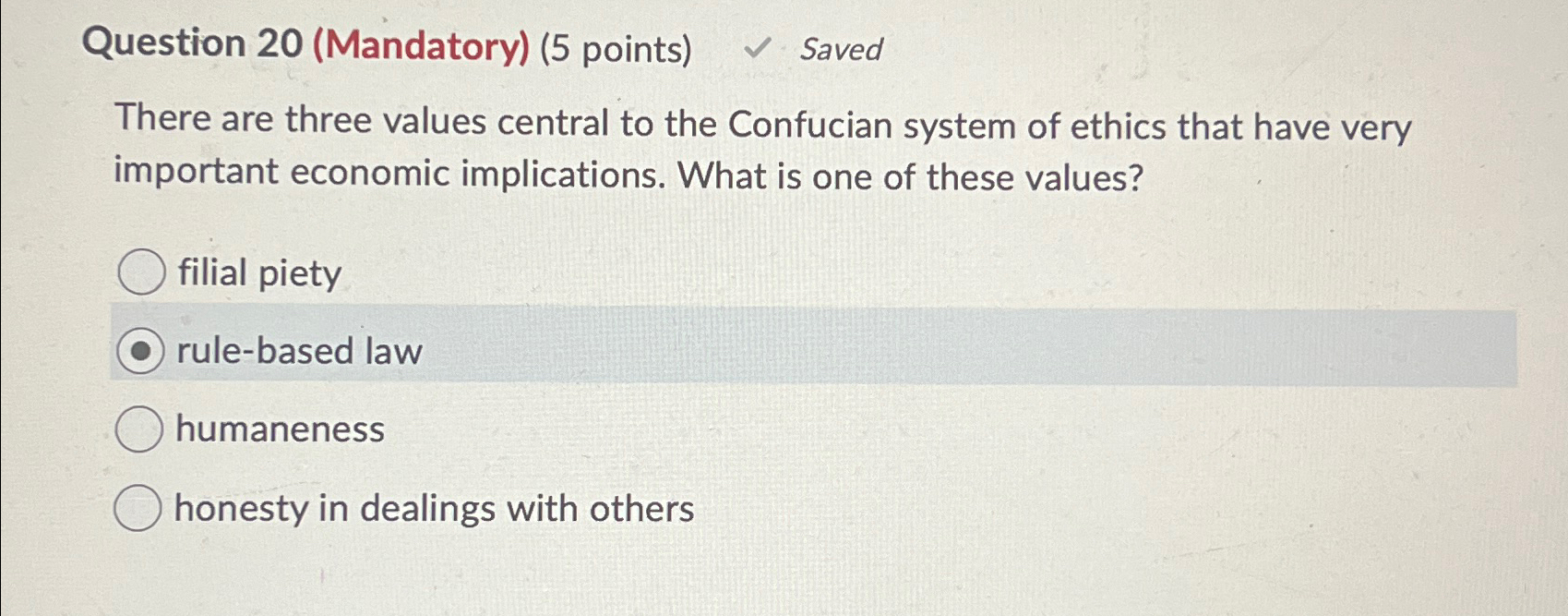 Solved There are three values central to the Confucian | Chegg.com