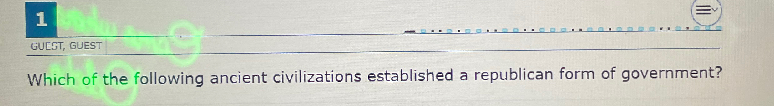 Solved GUEST, GUESTWhich of the following ancient | Chegg.com