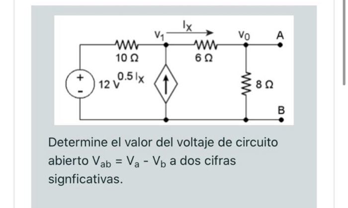 Solved Determine the value of the open circuit voltage Vab = | Chegg.com