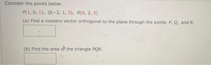 Solved Consider the points below. | Chegg.com
