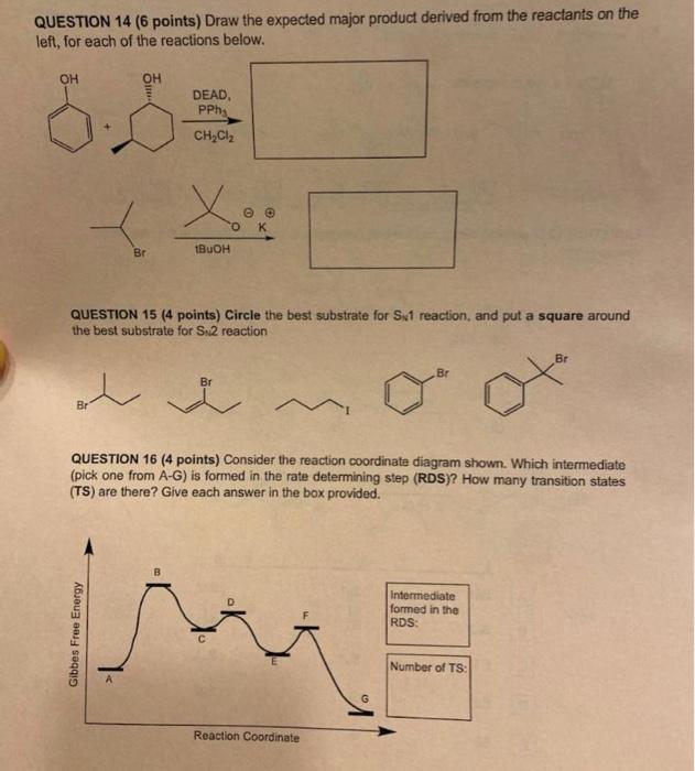 Solved QUESTION 14 (6 points) Draw the expected major | Chegg.com