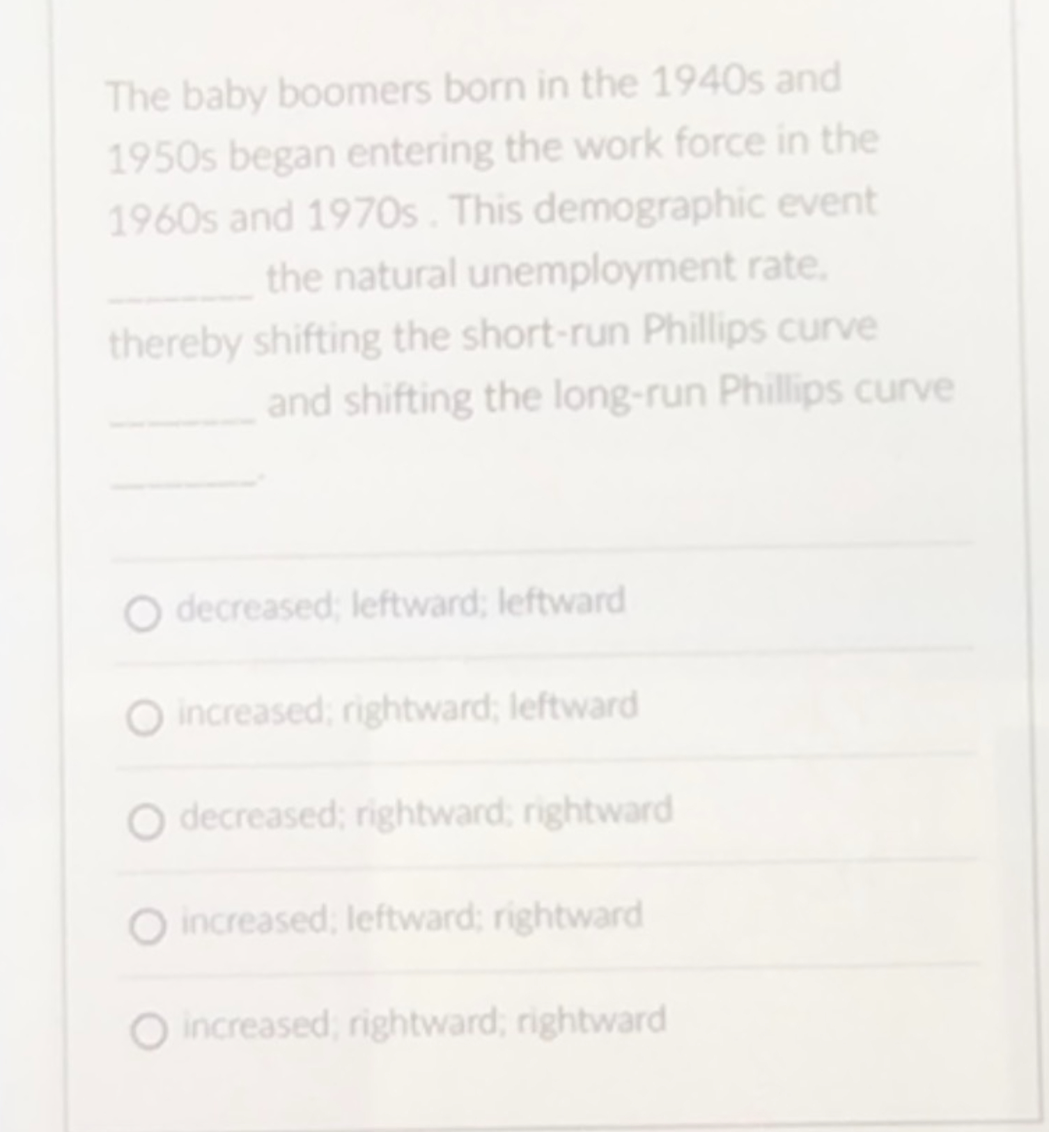 Solved The baby boomers born in the 1940 ﻿s and1950 ﻿s began | Chegg.com