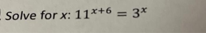 Solved 11x+6=3x | Chegg.com