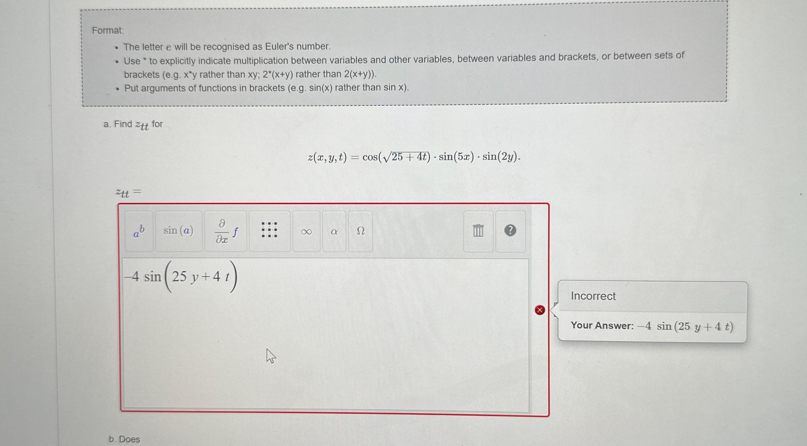 Solved Format:The letter e ﻿will be recognised as Euler's | Chegg.com