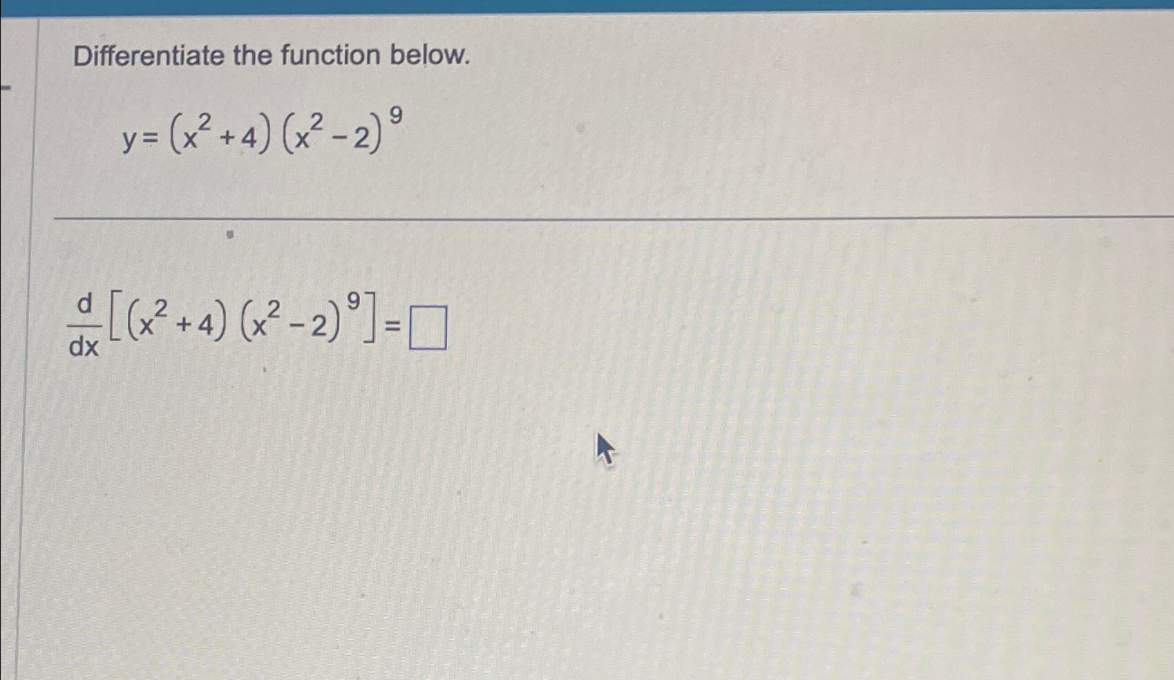 Solved Differentiate the function | Chegg.com