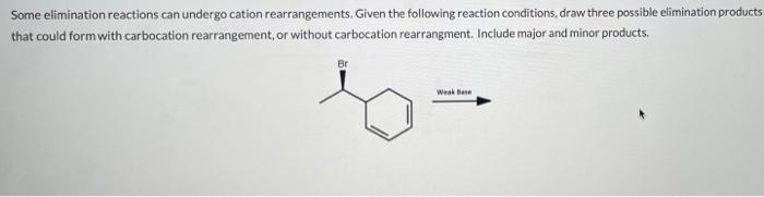 Solved Some elimination reactions can undergo cation | Chegg.com
