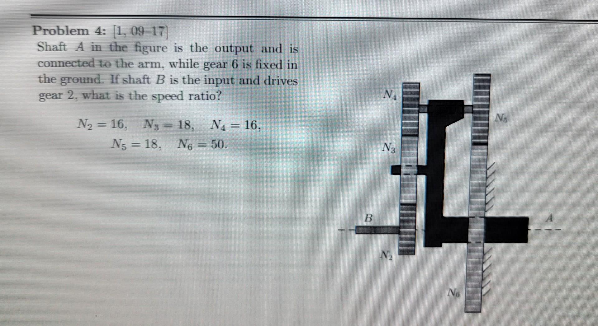 Problem 4: [1,09−17] Shaft A in the figure is the | Chegg.com