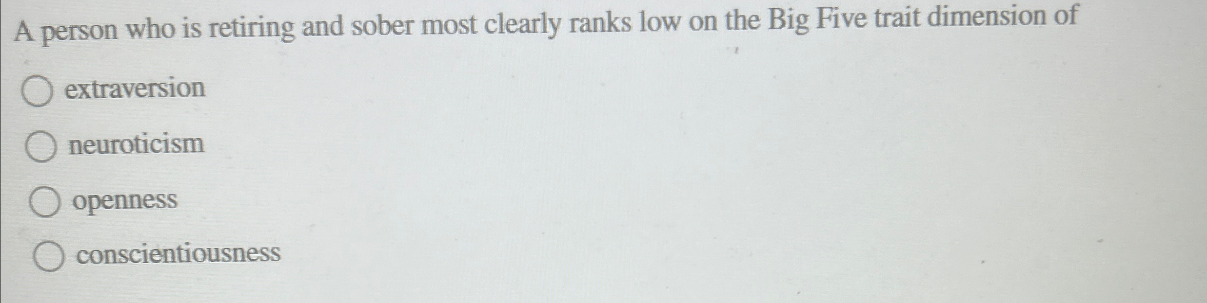 Solved A person who is retiring and sober most clearly ranks | Chegg.com