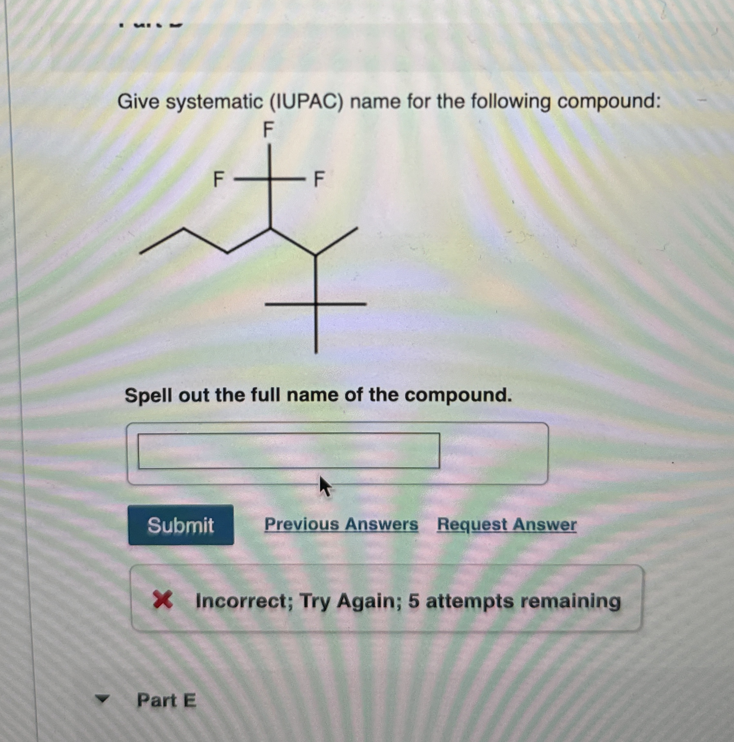 Solved Give systematic (IUPAC) ﻿name for the following | Chegg.com