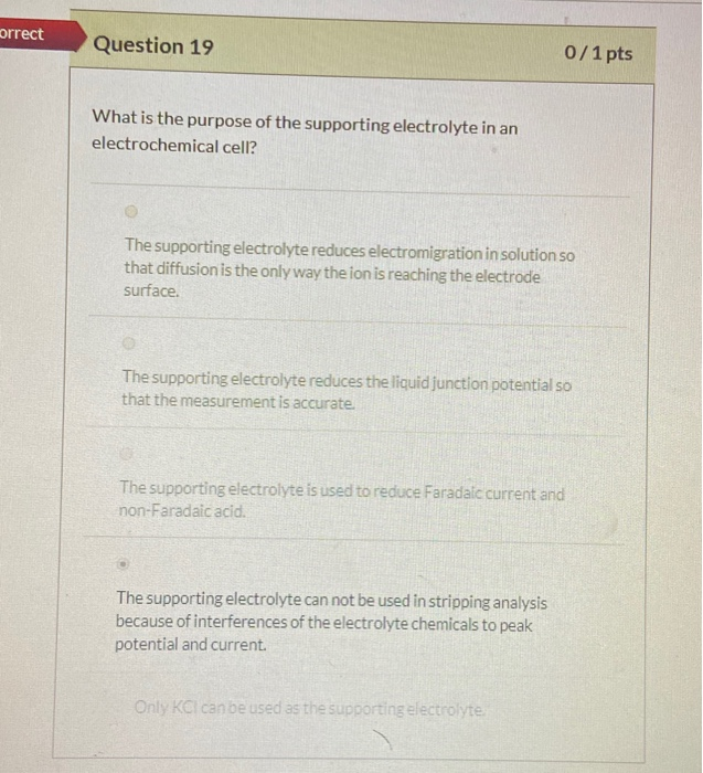 Solved rrect Question 19 0/1 pts What is the purpose of the | Chegg.com