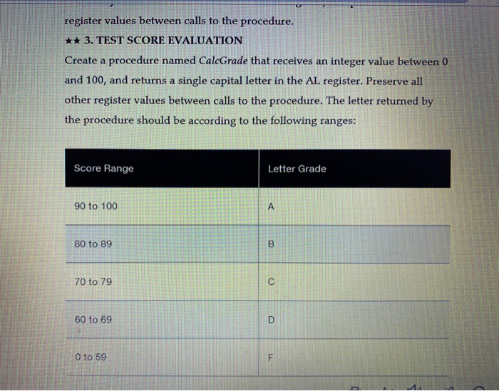 Solved register values between calls to the procedure. ** 3. | Chegg.com