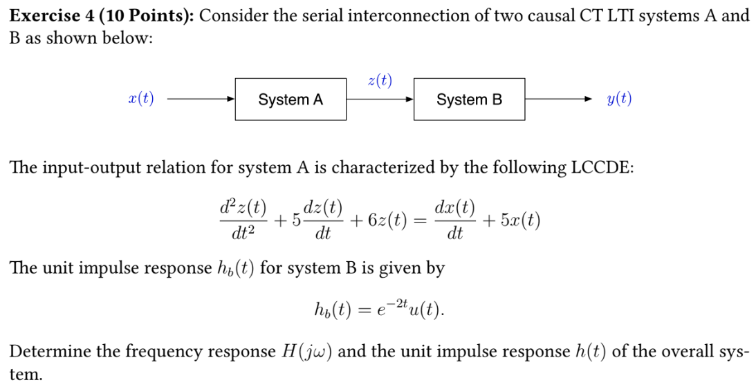Solved Exercise 4 (10 ﻿Points): Consider the serial | Chegg.com