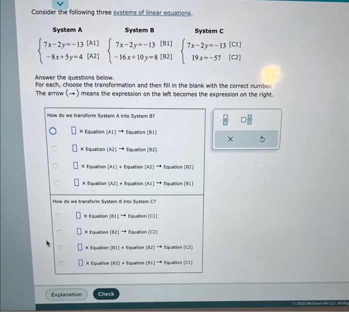 Solved Consider the following three systems of linear | Chegg.com