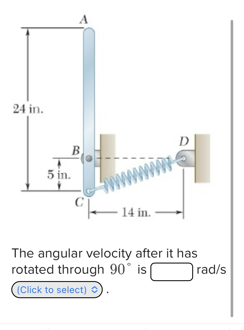 Solved Problem 17.018 - ﻿The angular velocity of a pivoting | Chegg.com