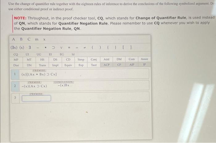 Solved Use the change of quantifier rule together with the | Chegg.com