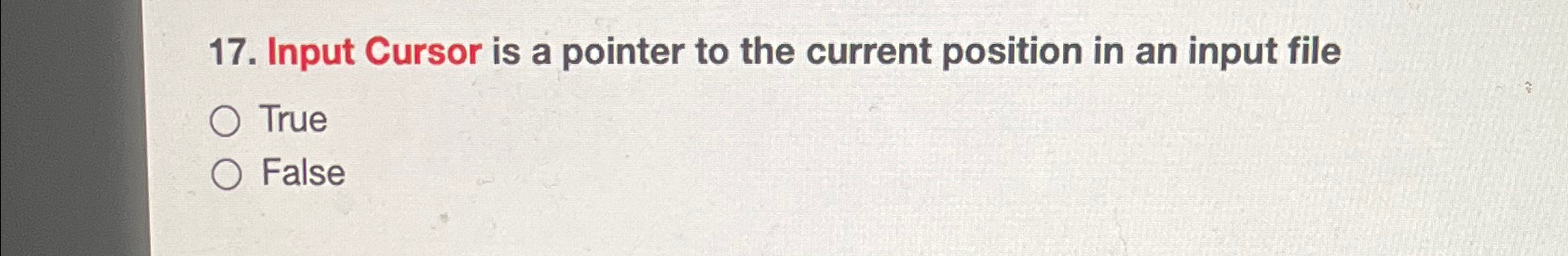 Solved Input Cursor is a pointer to the current position in | Chegg.com