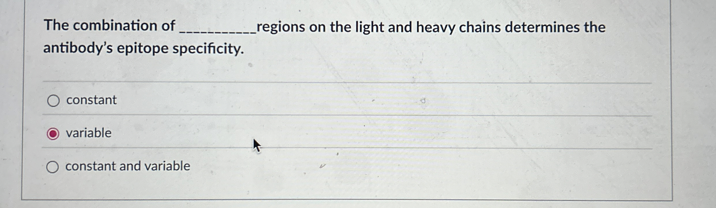 Solved The combination ofregions on the light and heavy | Chegg.com