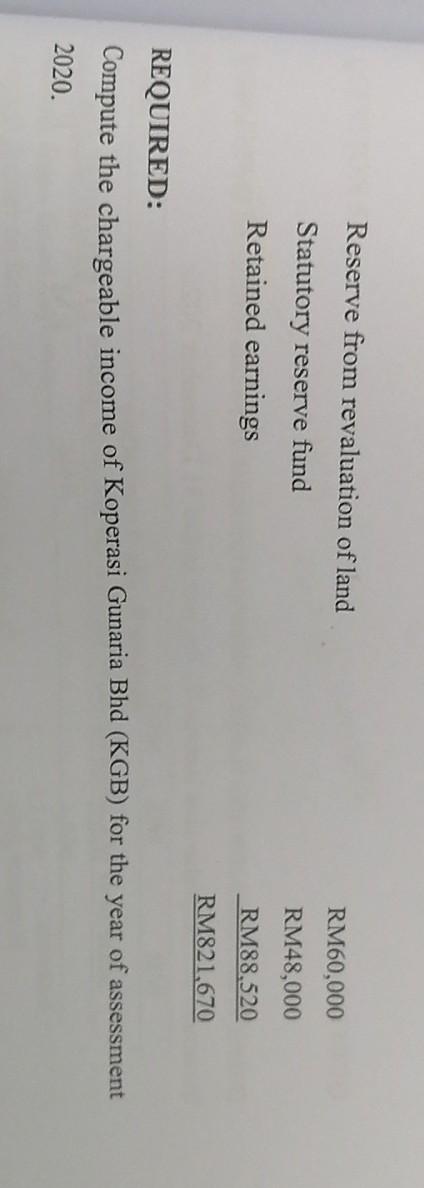 UUES QUESTION 2: Koperasi Gunaria Bhd (KGB) was | Chegg.com