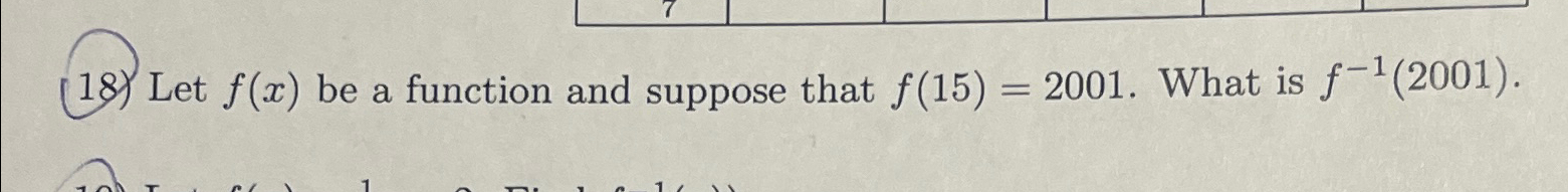 Solved (18) ﻿Let f(x) ﻿be a function and suppose that | Chegg.com