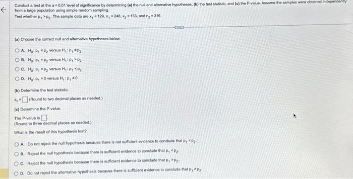Solved from a large populasion using simple random sampling | Chegg.com