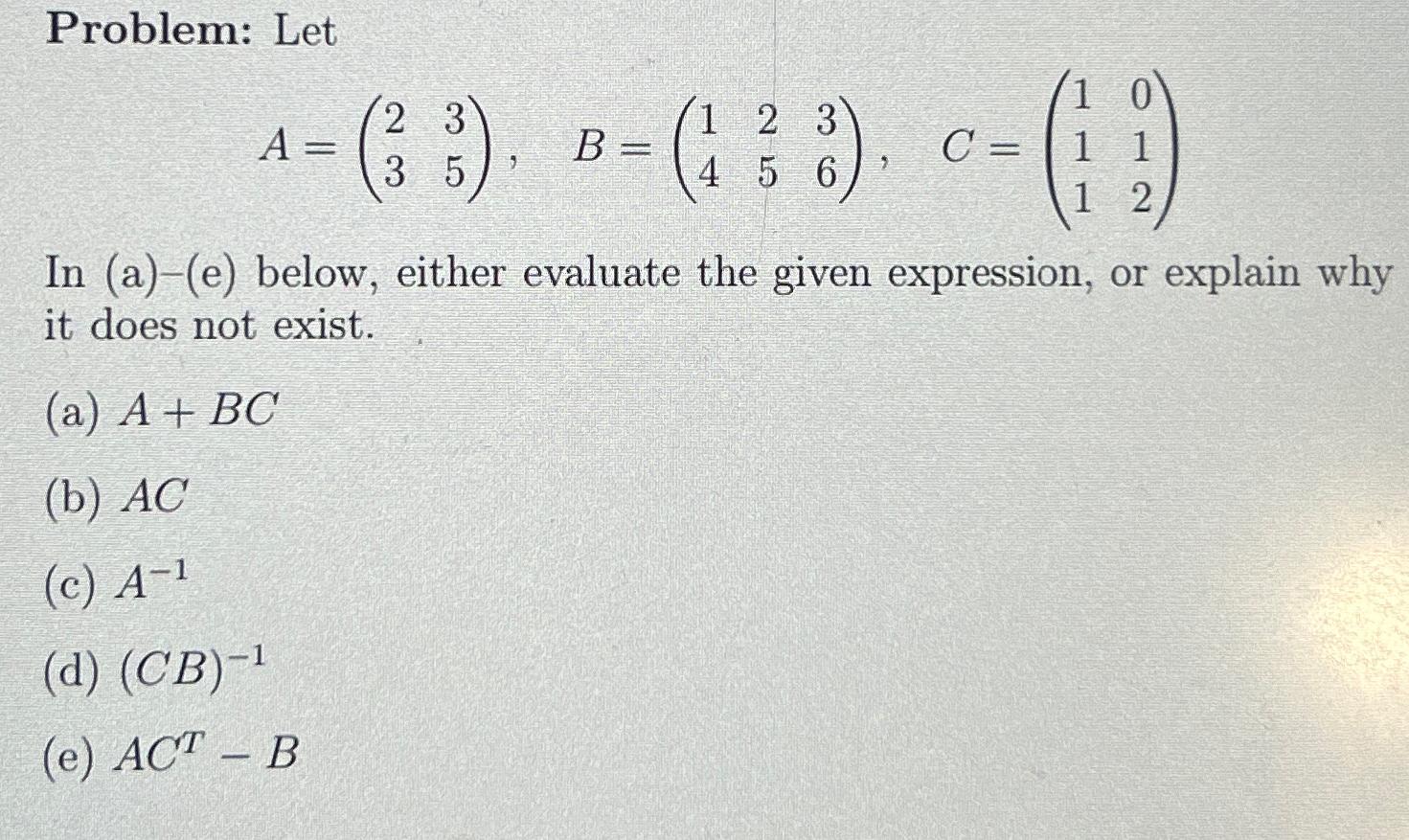 Solved Problem: | Chegg.com