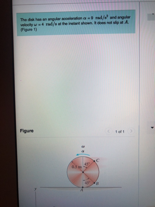 Solved The disk has an angular acceleration a =9 rad/s2 and | Chegg.com