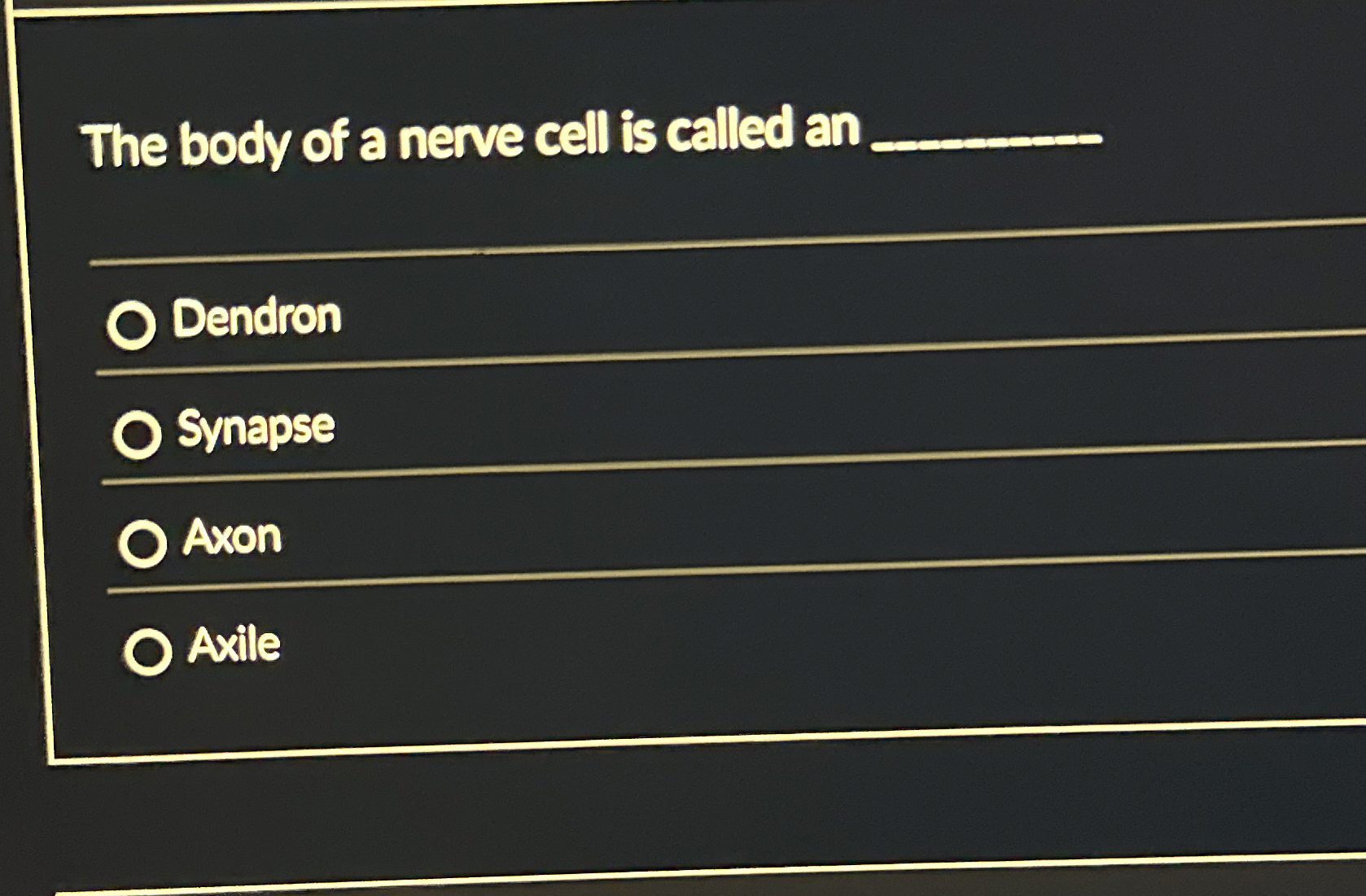 Solved The body of a nerve cell is called an | Chegg.com