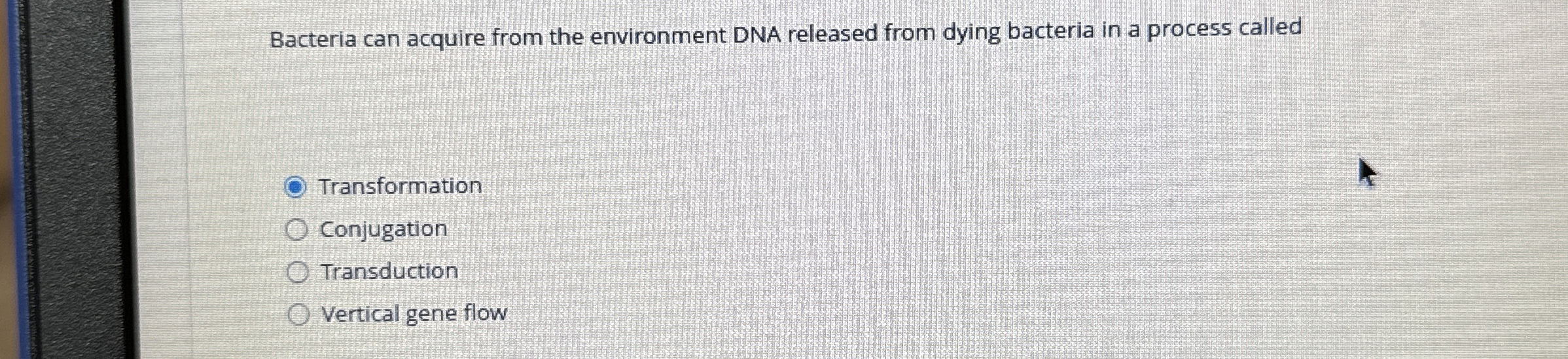Solved Bacteria can acquire from the environment DNA | Chegg.com
