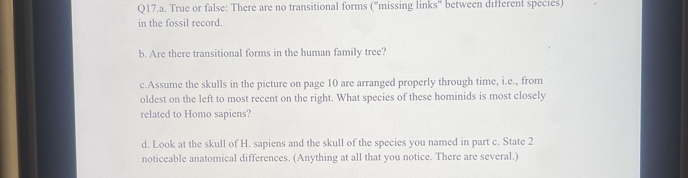 Solved Q17.a. ﻿True or false: There are no transitional | Chegg.com