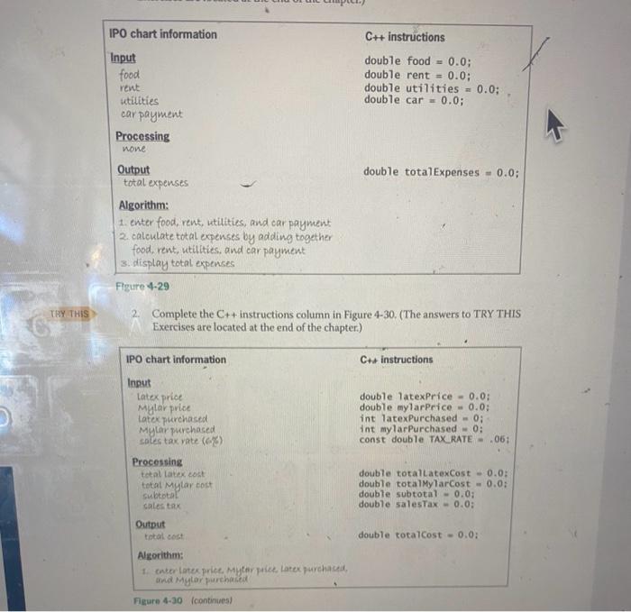 Solved 2. Complete the C++instructions column in Figure | Chegg.com