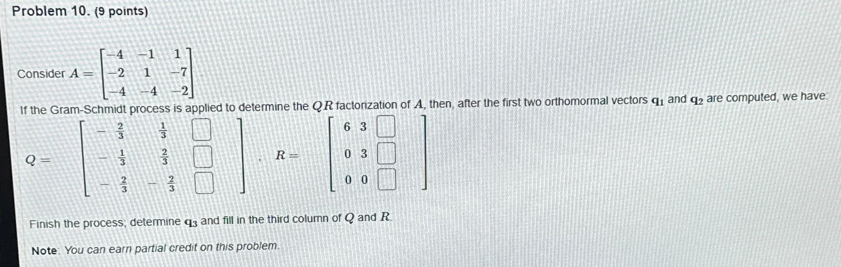 Solved Problem 10. (9 ﻿points)Consider | Chegg.com