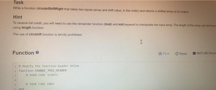 Solved 5 Problem Given a 'circular' row array A and an | Chegg.com